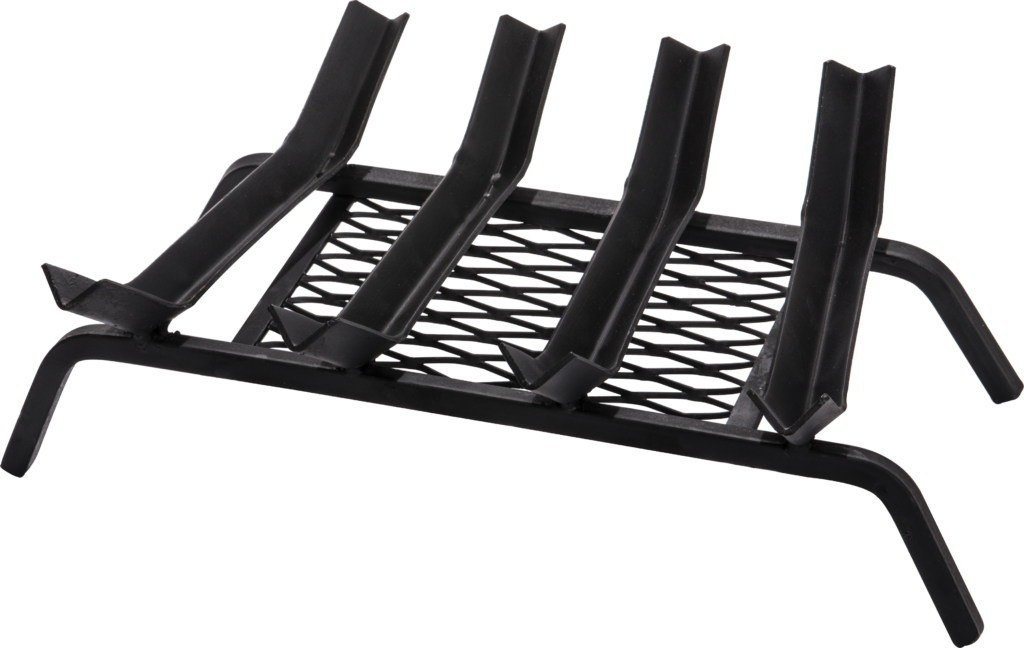 Fireplace Grate 5 Bars, V-Groove Design with Welded Ember Retainer ...