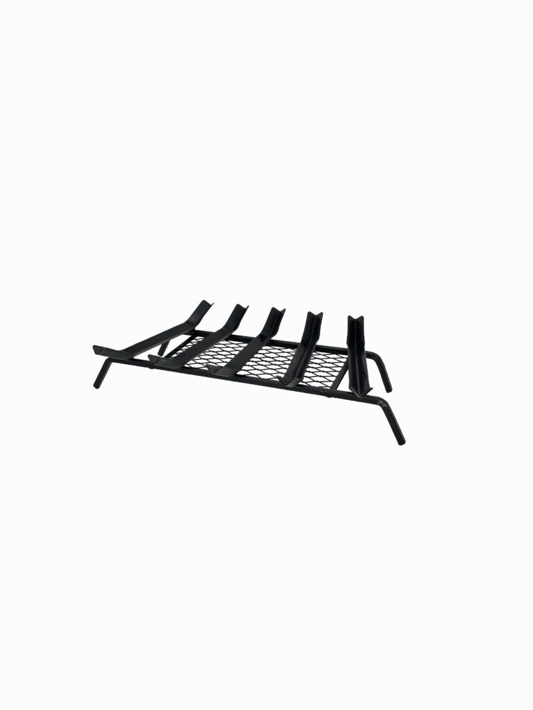 Fireplace Grate 6 Bars, V-Groove Design with Welded Ember Retainer ...