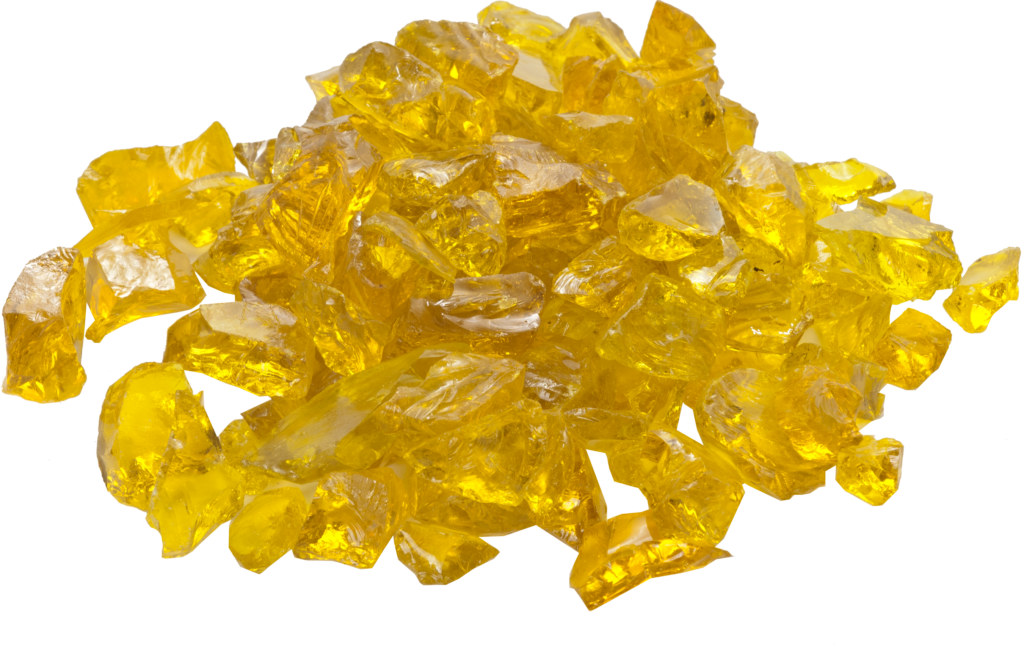 Fire Glass 1/2" - 3/4" Thick, Yellow Finish - Taconic Fireplace and Stone
