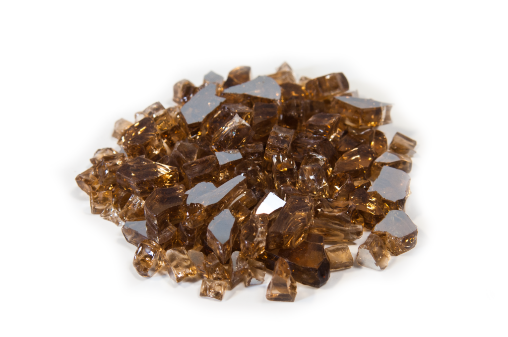 Fire Glass 1/4" Thick, Copper Reflective Finish - Taconic Fireplace and ...